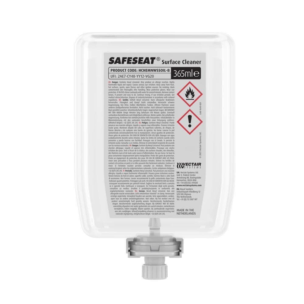 Vectair Safeseat Surface Sanitising Cleaner Fluid Cartridge 6 x 365 mL ...