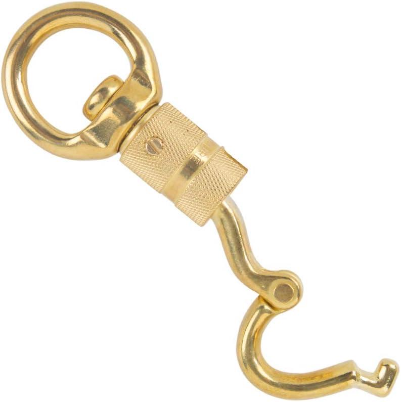 AOWESM Solid Brass Panic Snap 1-1/8 Inch X 4-1/4 Inch Quick Release with Round Swivel and Twist ...