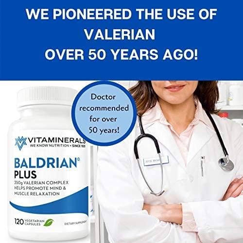 VITAMINERALS Baldrian Plus Valerian Extract - Natural Relaxing Support ...