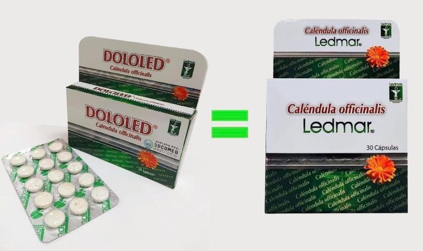 DOLOLED LEDMAR Cal ndula Officinalis - 2 Pack (60 Capsules) | 300 mg ...