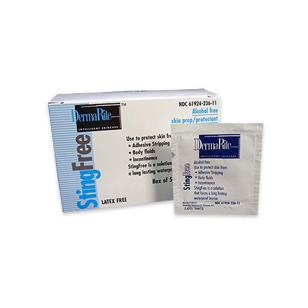 DermaRite StingFree Alcohol Free Liquid Skin Prep/Protectant Pads 50 ...
