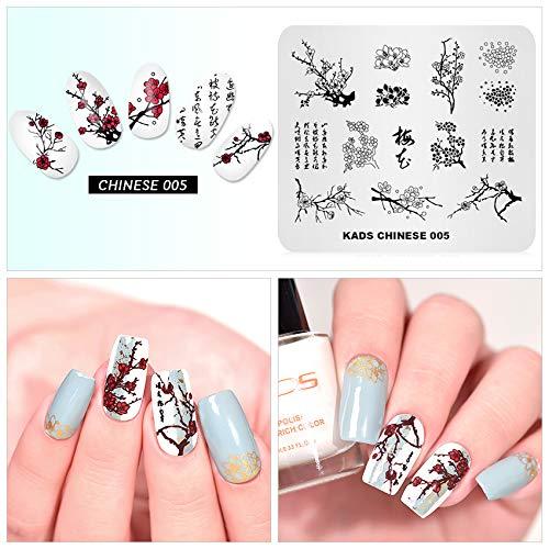 Chinese Style Geometry Nail Stamping Plate - KADS DIY Manicure Stencil ...