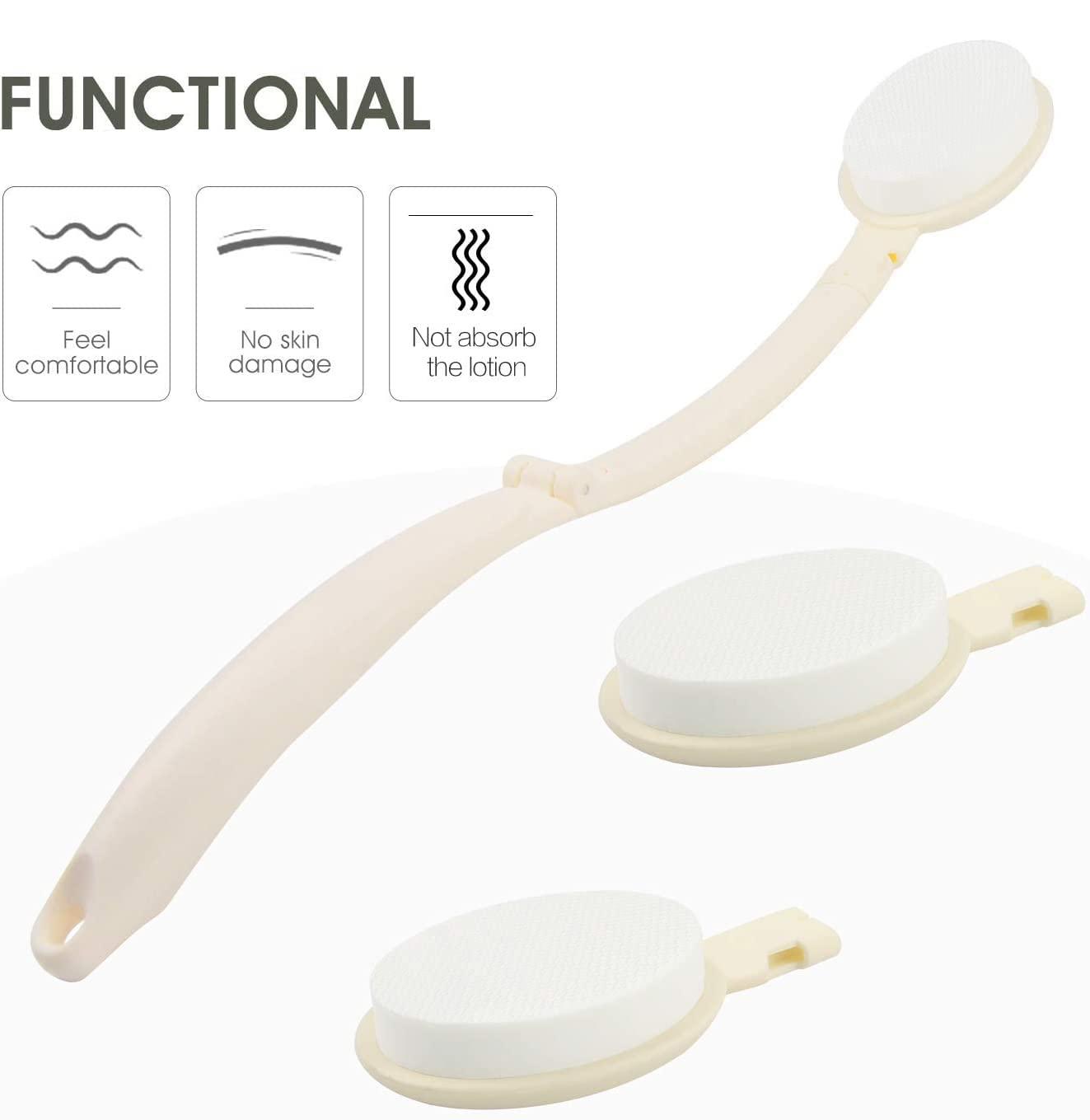 LFJ Lotion Applicator with Long Curved Handle for Back Legs Feet Self ...