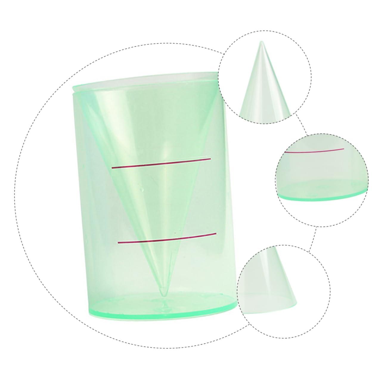 Lurrose 2 STK Cylinder Cone - Transparent Geometric Model for Math ...