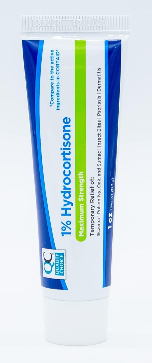 Quality Choice 1% Hydrocortisone Cream - Maximum Strength 1oz (28g ...