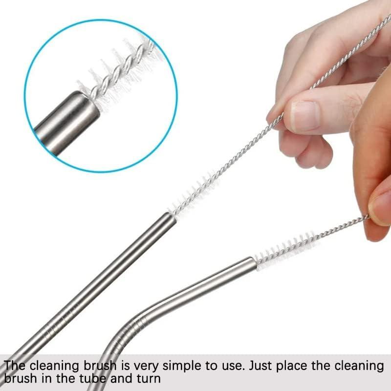 4 PCS Water Bottle Straw Cleaning Brushes - Extra Long Thin Cleaner Set ...