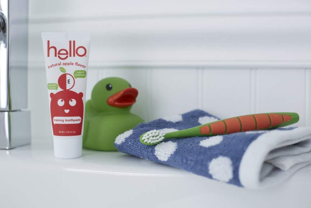 Hello Oral Care Fluoride-Free Apple Flavor Training Toothpaste for ...