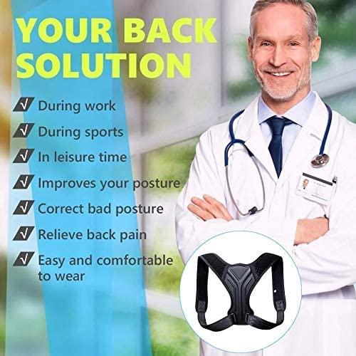 Posture Corrector Back Brace Adjustable Posture Brace for Upper Back ...