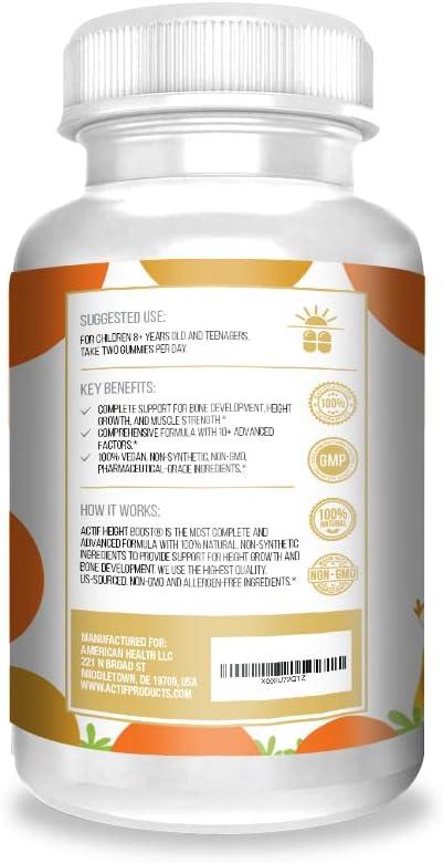 Actif Height Boost Mega Support for Kids and Teens - 60 Strawberry ...