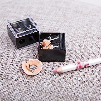 Makeup Pencil Sharpener - Dual Hole Cosmetic Sharpener for Eyeliner ...