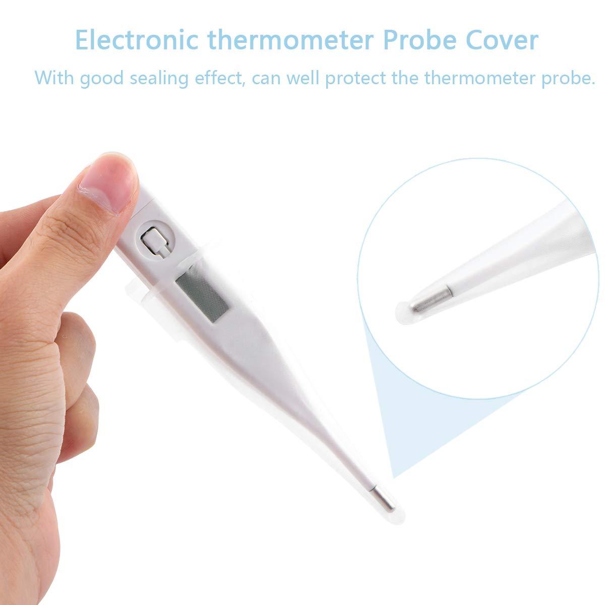 Disposable Digital Thermometer Covers - 100 Probe Sleeves for Oral ...