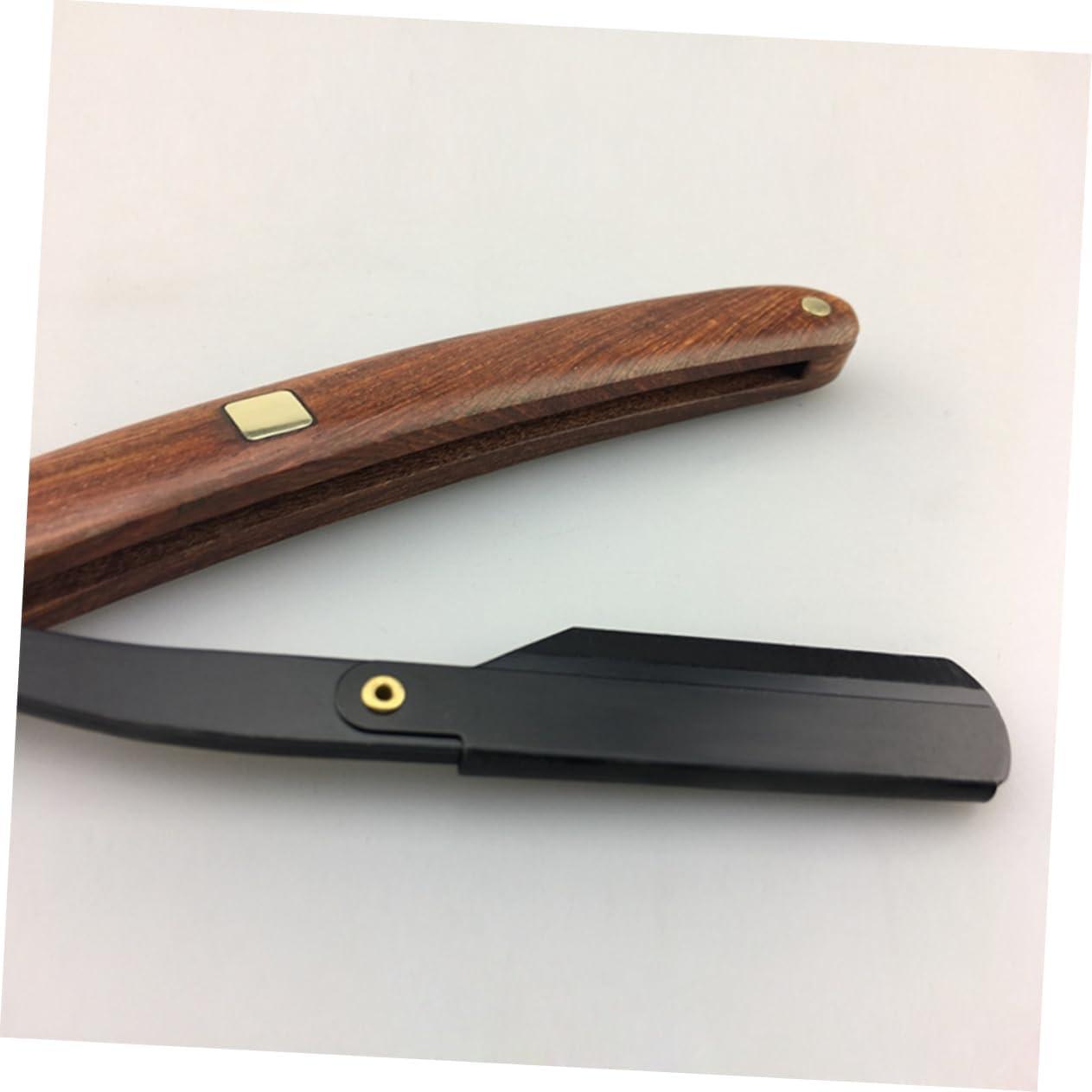 Minkissy 2-Pack Collapsible Straight Razor - Vintage Bamboo Hair Cutter ...