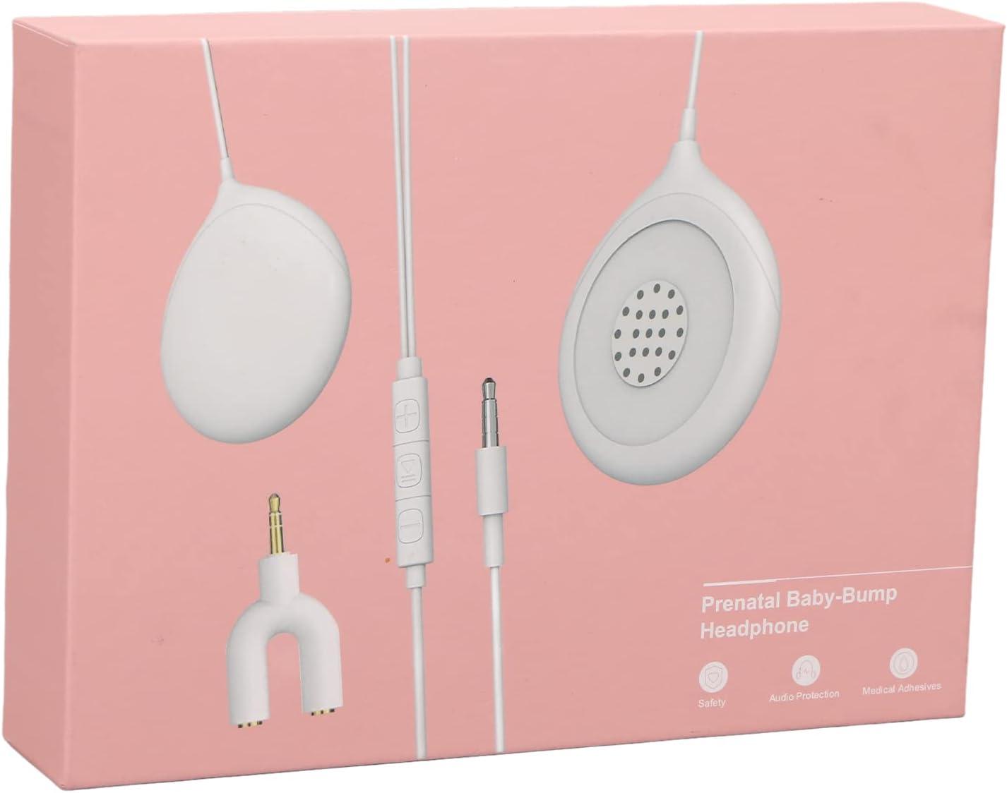 Prenatal Belly Speakers - Baby Bump Headphone for Pregnancy - White (12 ...