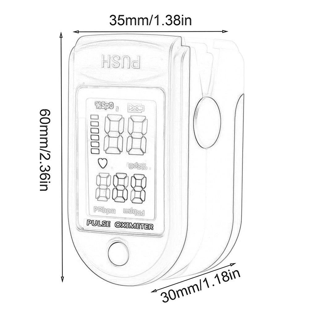 Finger Clip Pulse Oximeter | Blood Oxygen Saturation & Heart Rate ...