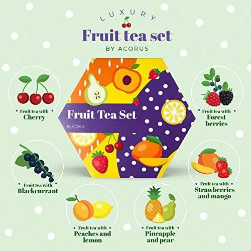 ACORUS Fruit Luxury Tea Set - 6 Natural Fruit & Herbal Flavours ...