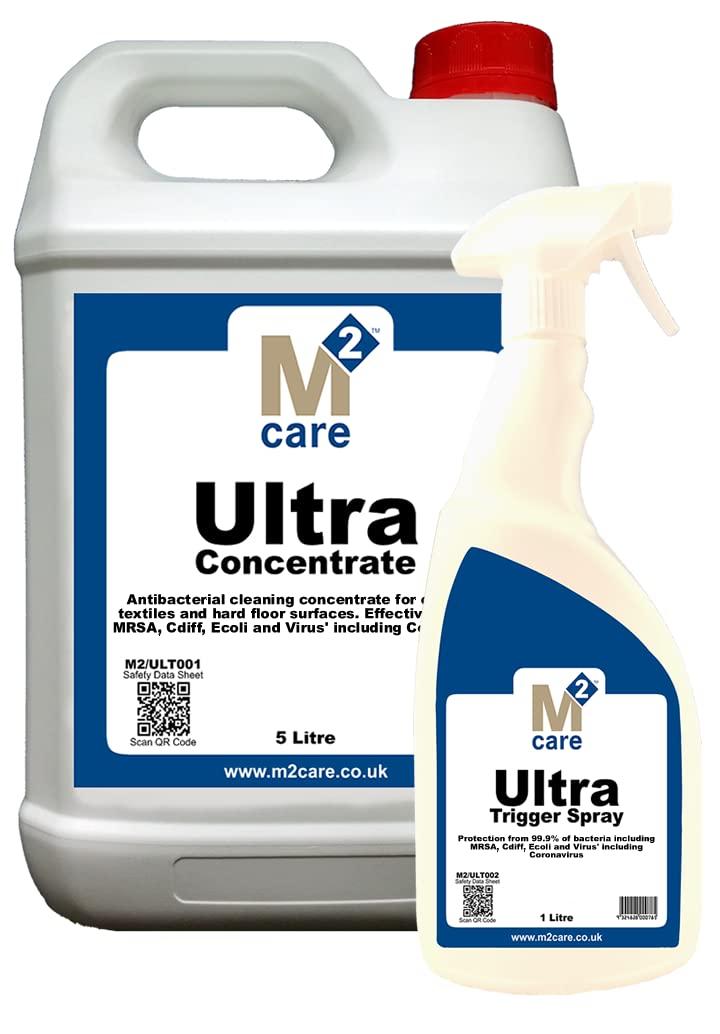 M2 Care Ultra 6 Litres 1 x 5 Litre + 1 x 1 Litre Trigger Spray + 10 x ...