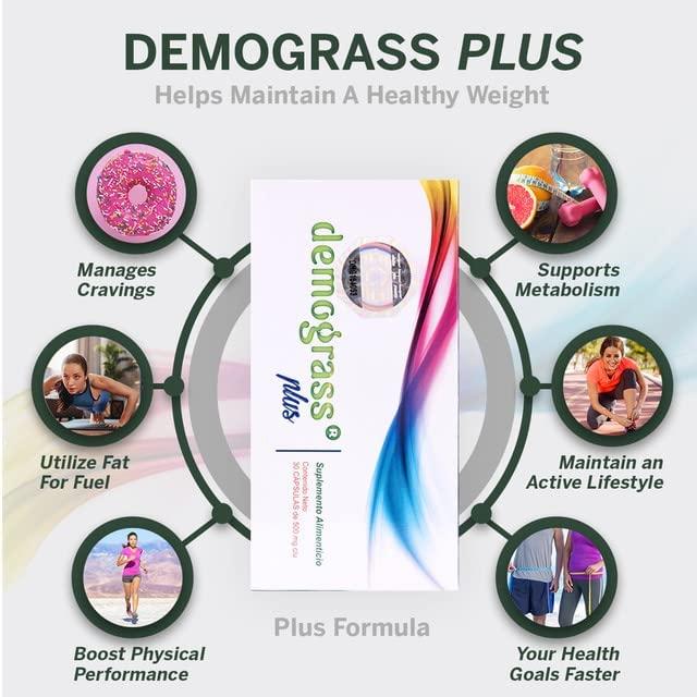 Demograss Plus Aloe Vera Capsules - 500mg Dietary Supplement - 30 ...