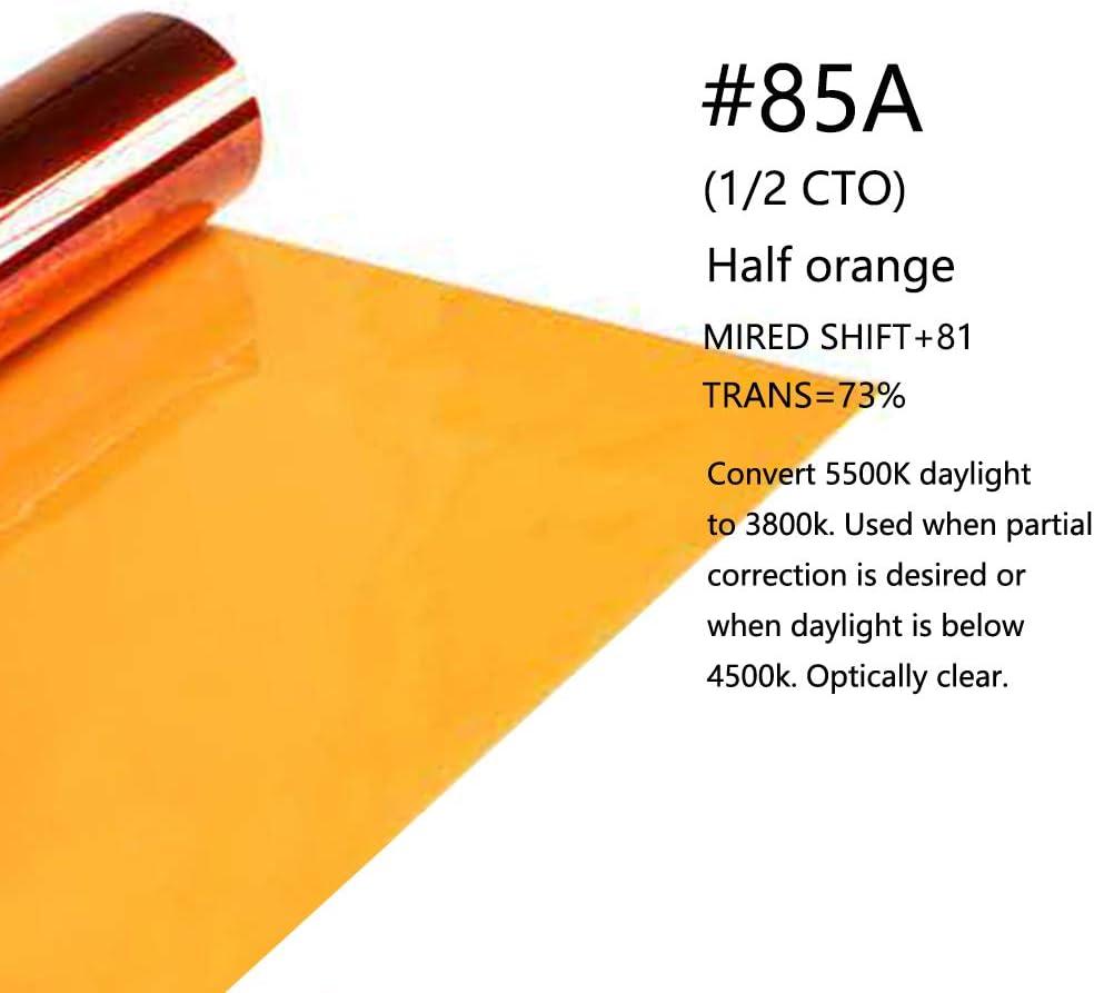 Orange Color Correction Gel Filter Sheet 16x20 - 4 Pack, 1/2 CTO ...