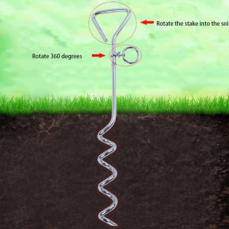 2 X 16" Heavy Duty Ground Spike Stake (41cm) Dog Chains for outside Dog ...