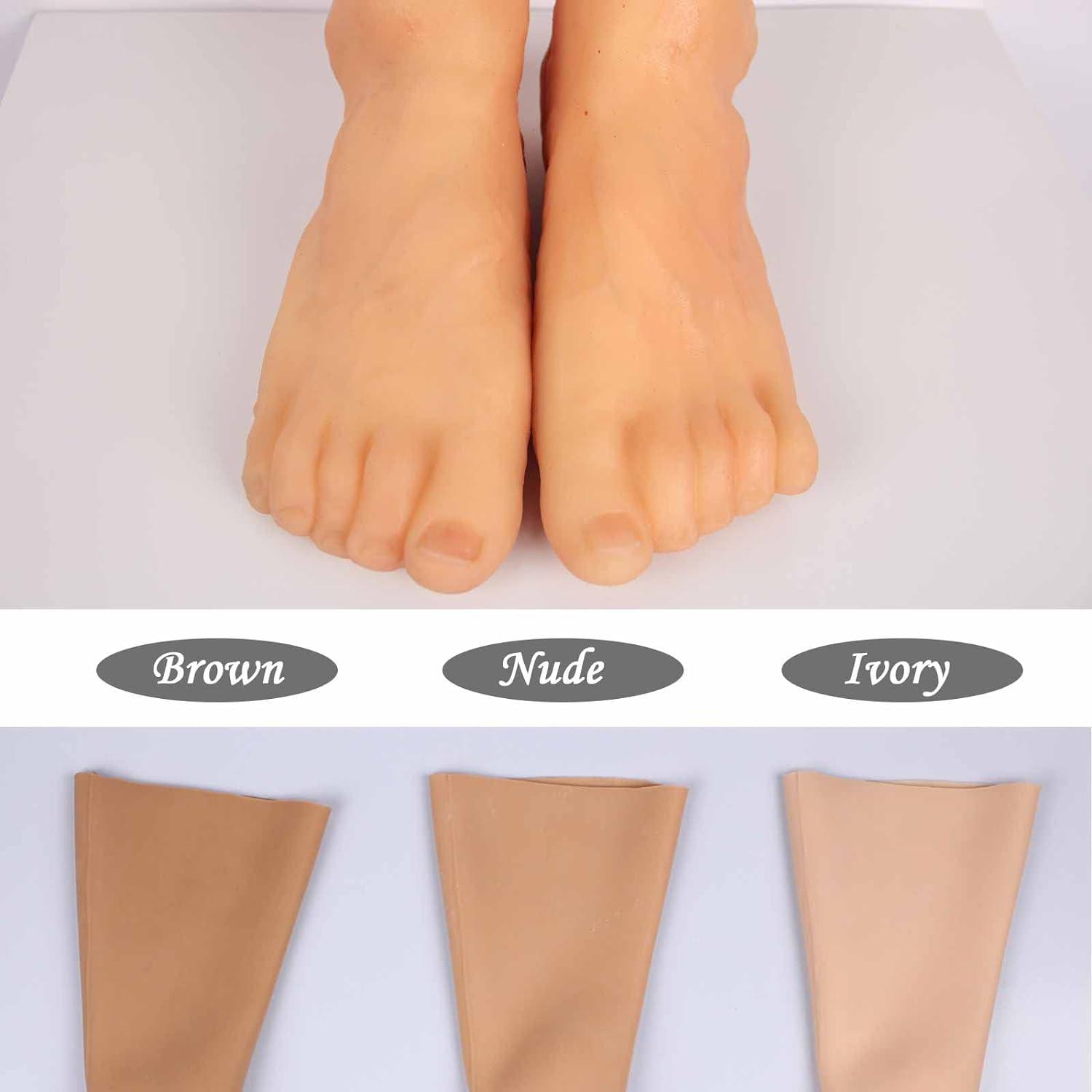 CRODRES Realistic Men Silicone Foot Mask - Prosthetic Artificial Feet ...