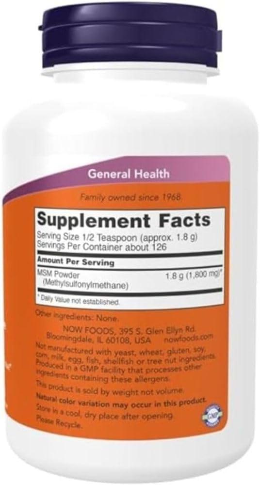 MSM Methylsulfonylmethane Pure Powder 227g - Premium Quality Supplement ...