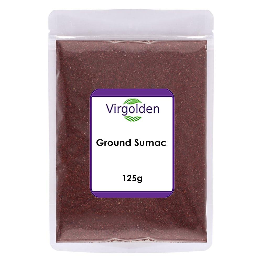 Ground Sumac 125g by Virgolden - Ground Turkish Sumac a 100% Natural Vinegar Tree Spice Premium ...