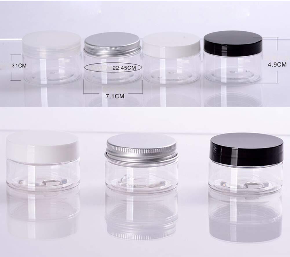 120 ml Plastic Cosmetic Containers with Silver Aluminum Caps - Pack of ...