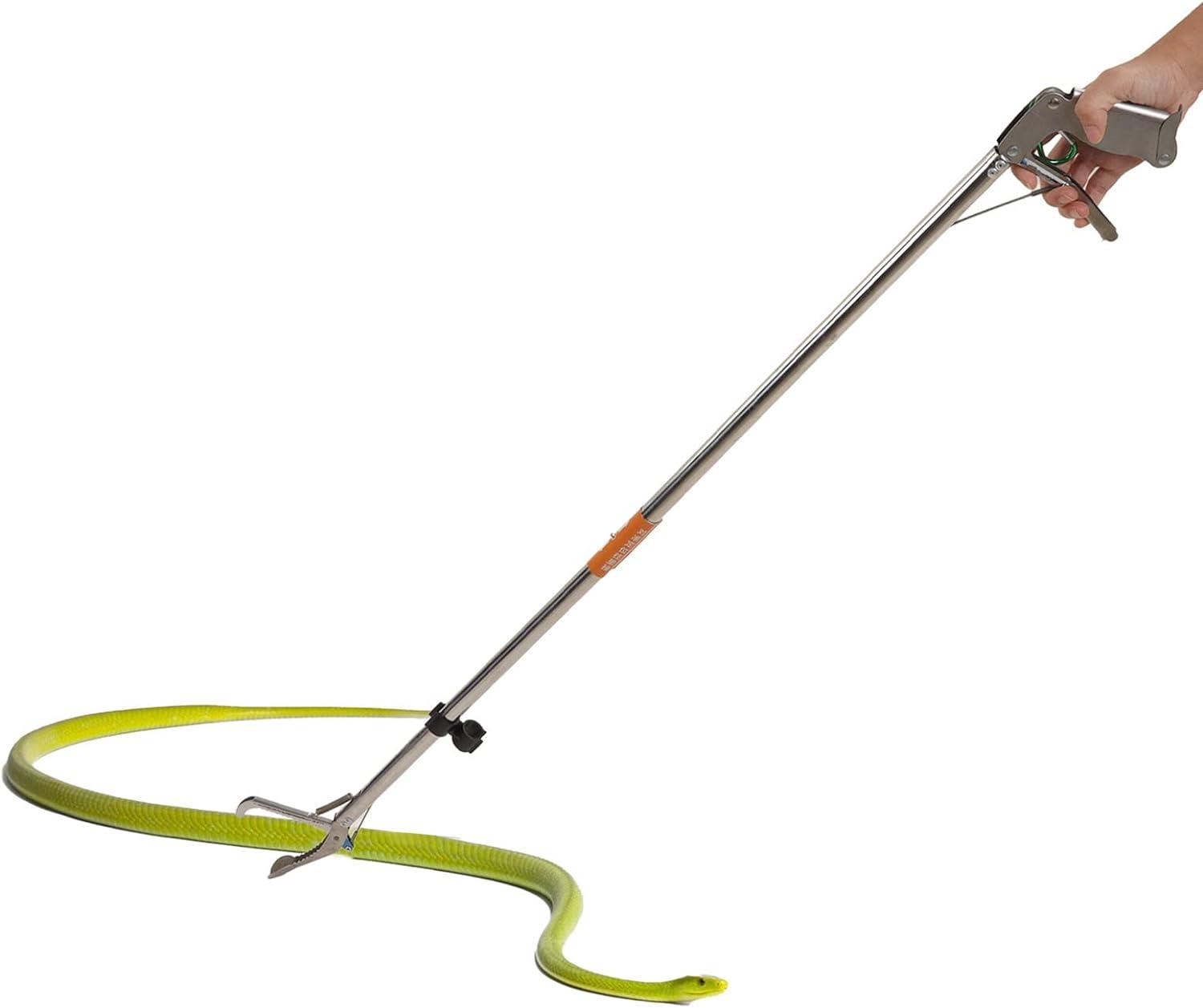 Mumusuki Stainless Steel Snake Tongs - Foldable Self-Lockable Grabbing ...