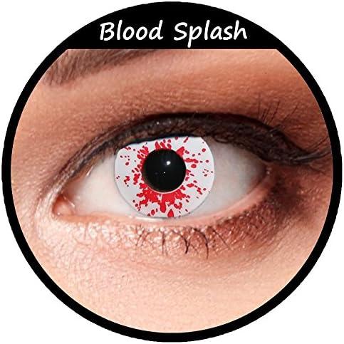 Bloody White Halloween Contact Lenses | Zombie Color Effect | 1 Pair ...