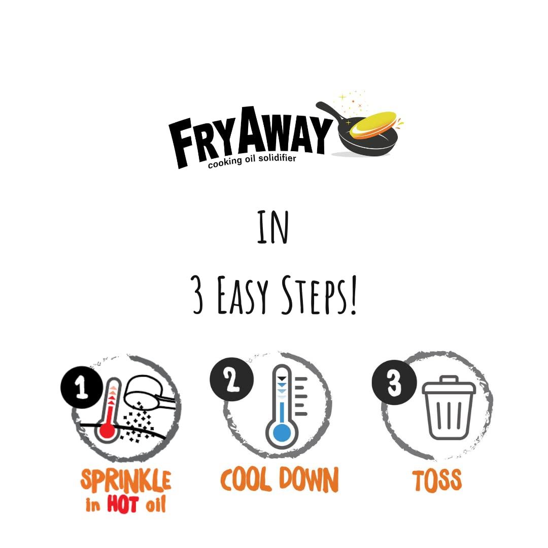FryAway Super Fry Waste Cooking Oil Solidifier Powder - Plant-Based ...