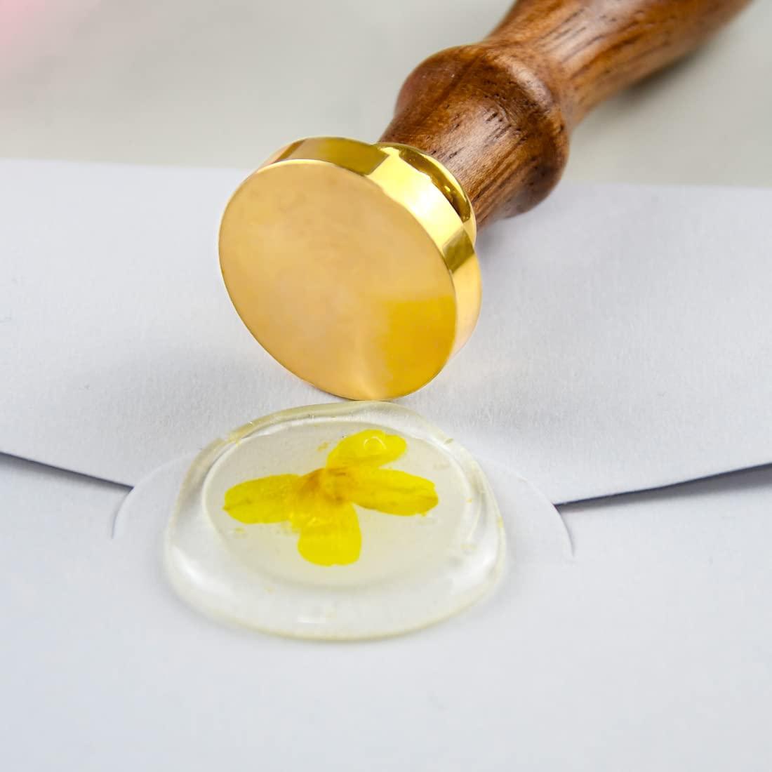 Blank Brass Wax Seal Stamp Round Metal Stamp Head no Design Excellent ...