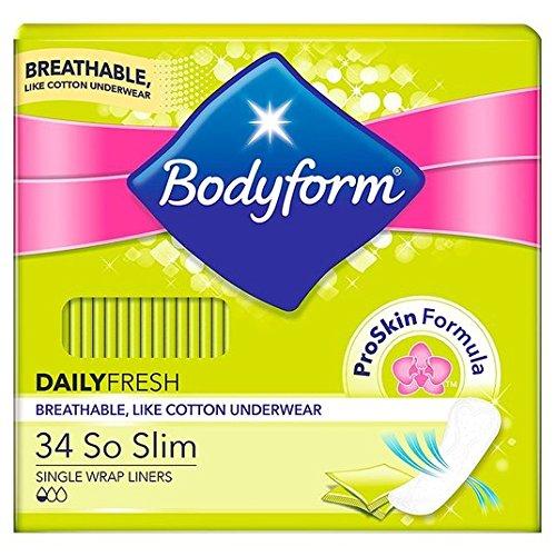 Bodyform Light Liners So Slim - Individually Wrapped (34 Pack ...