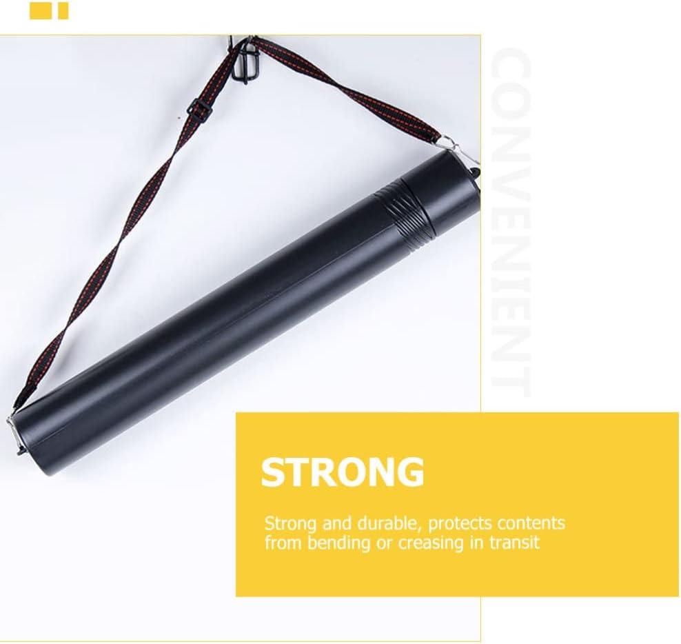 FOMIYES Black Drafting Tube Telescoping Drawing Tube Document Tube ...