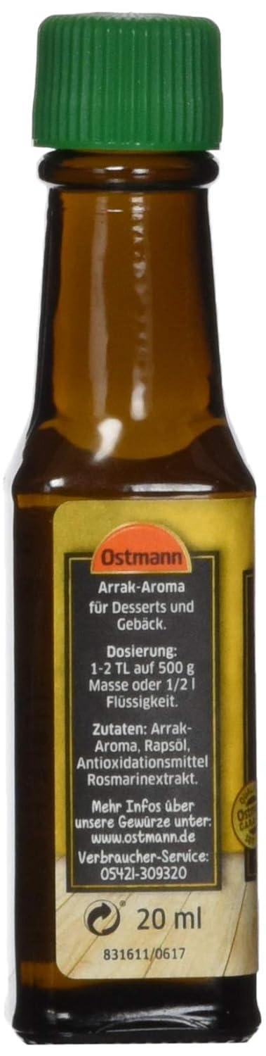 Ostmann Arrak Aroma - Pack of 6 x 20 ml | Premium Flavors for Baking ...
