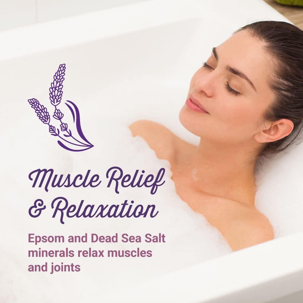 Relaxing Lavender Bath Salt with Epsom & Dead Sea Minerals - Soothing ...