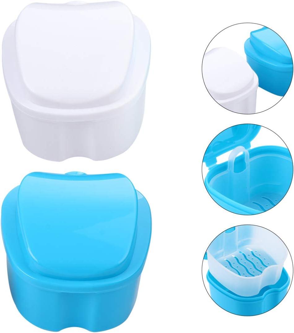 Exceart Travel Container Set - 2pcs Prosthesis Storage Box with Sieve ...