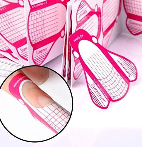Profico Self-Adhesive Nail Templates for Gel & Acrylic Extensions - 500 ...
