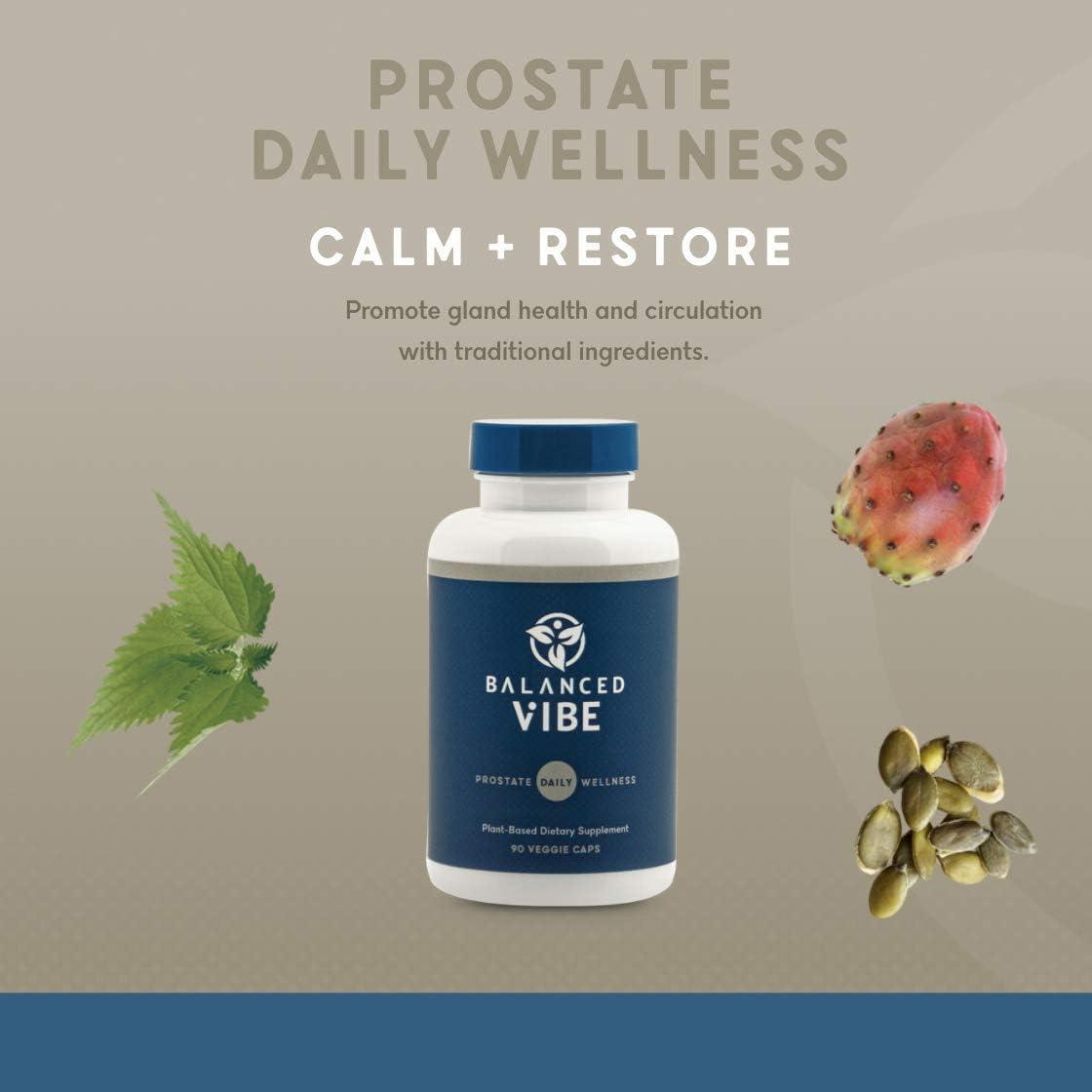 Prostate Health Support: Balanced Vibe Prostate Day & Night Blend - 90 Caps with Saw Palmetto ...