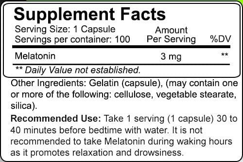 Nutrakey Melatonin 100 Capsules - Natural Sleep Aid for Restful Nights ...
