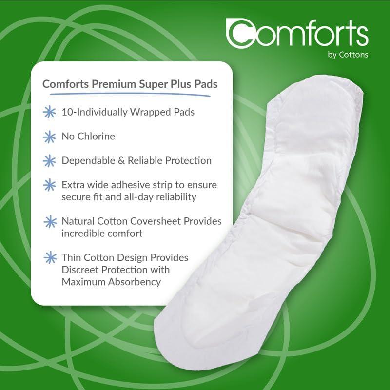Premium Cotton Bladder Pads for Women - Super Plus Absorbency ...