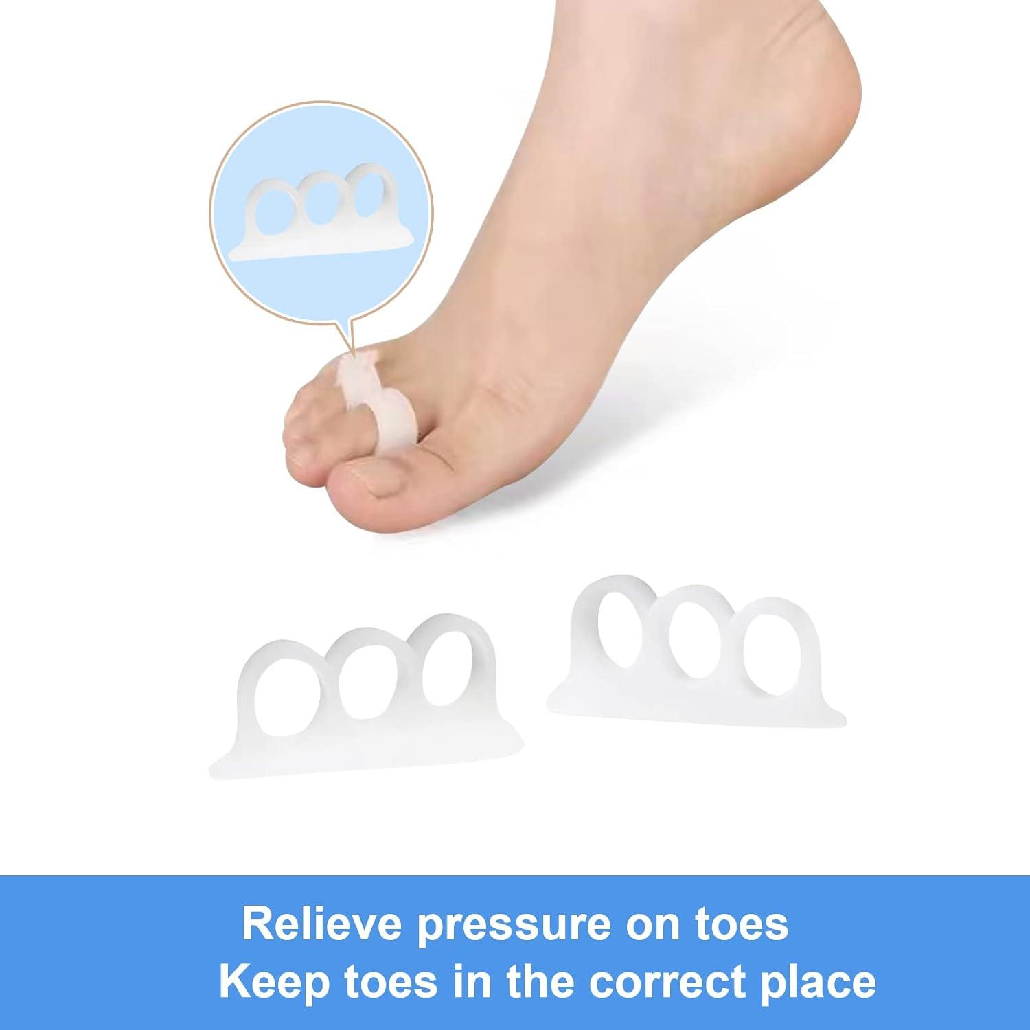 6 Pack Toe Separators Hammer Toe Straightener Three Pairs of 3-Loops ...