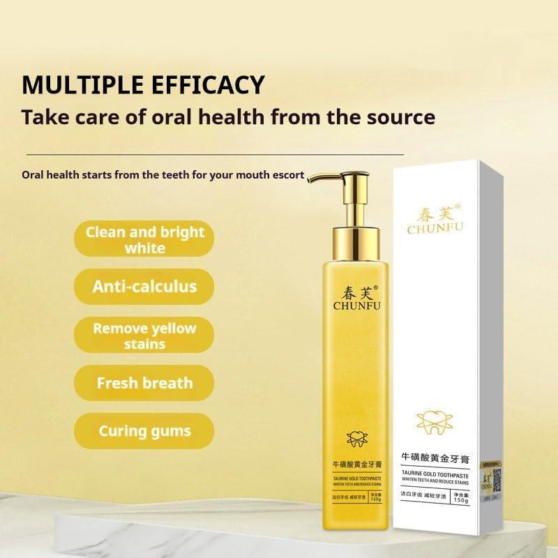Taurine Gold Toothpaste | Dental Care for Dazzling White Teeth & Fresh ...
