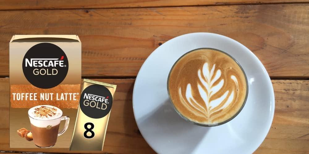 Nescafe Gold Toffee Nut Latte Instant Coffee Contains 48 Toffee Sachets ...
