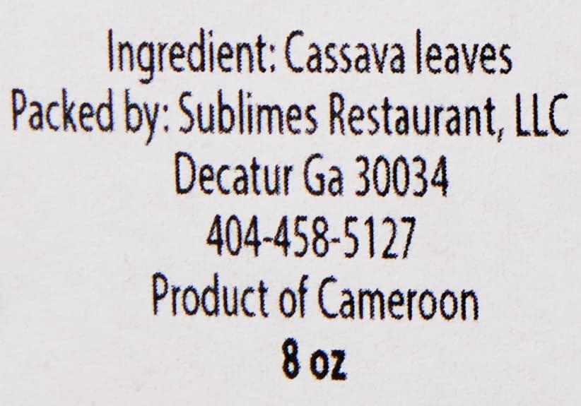 Pounded Dried Cassava Leaves 8oz - Authentic African Isombe, Manioc ...