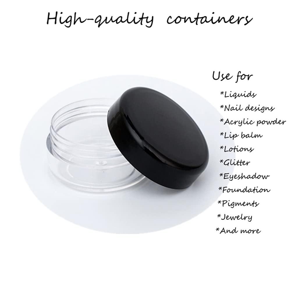 10g Cosmetic Sample Jars with Lids - 100pcs BPA-Free Makeup Containers ...