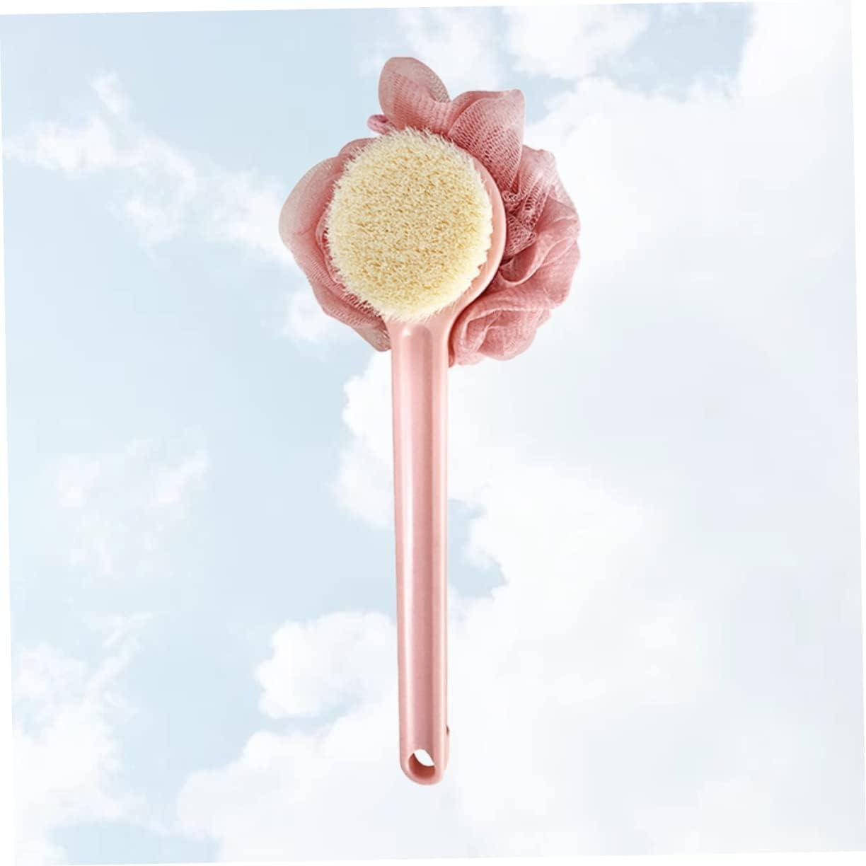 Hemoton Pink Bath Sponge Brush - Exfoliating Loofah Scrubber for Back ...