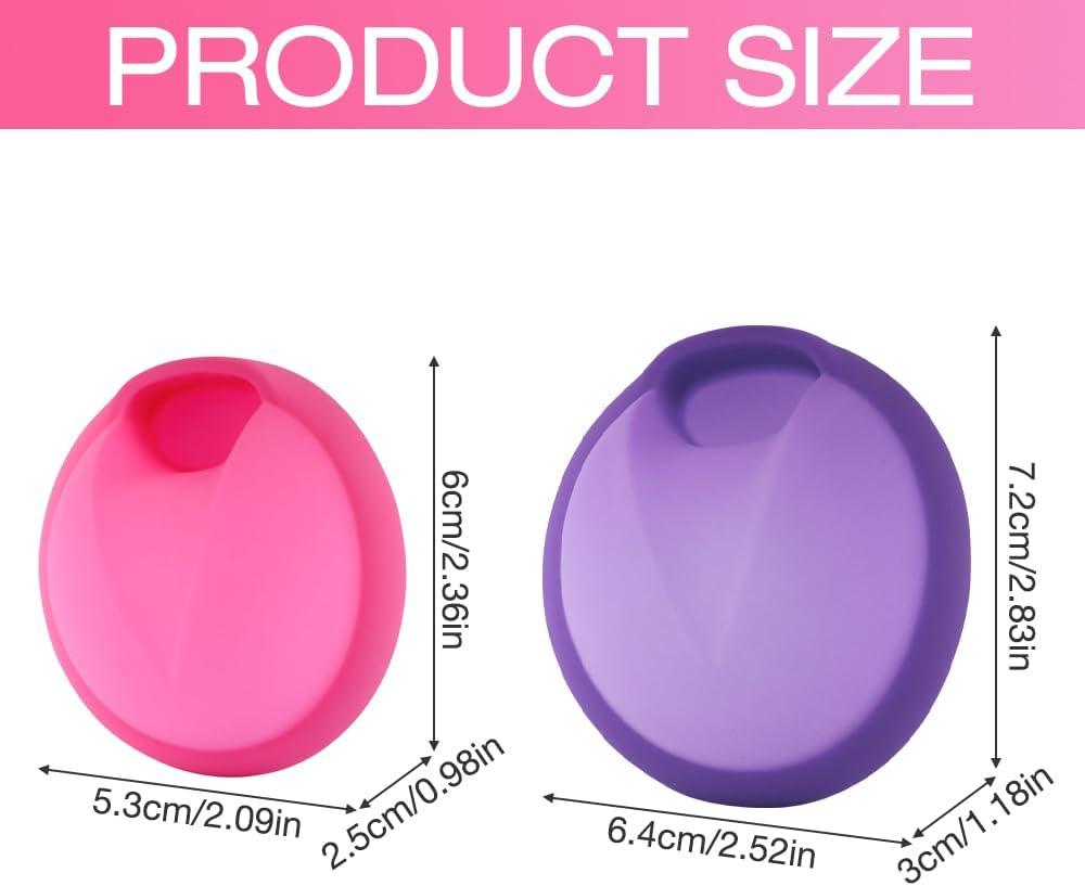 2-Pack Silicone Menstrual Disc - Reusable Periodic Disc in 2 Sizes (S ...