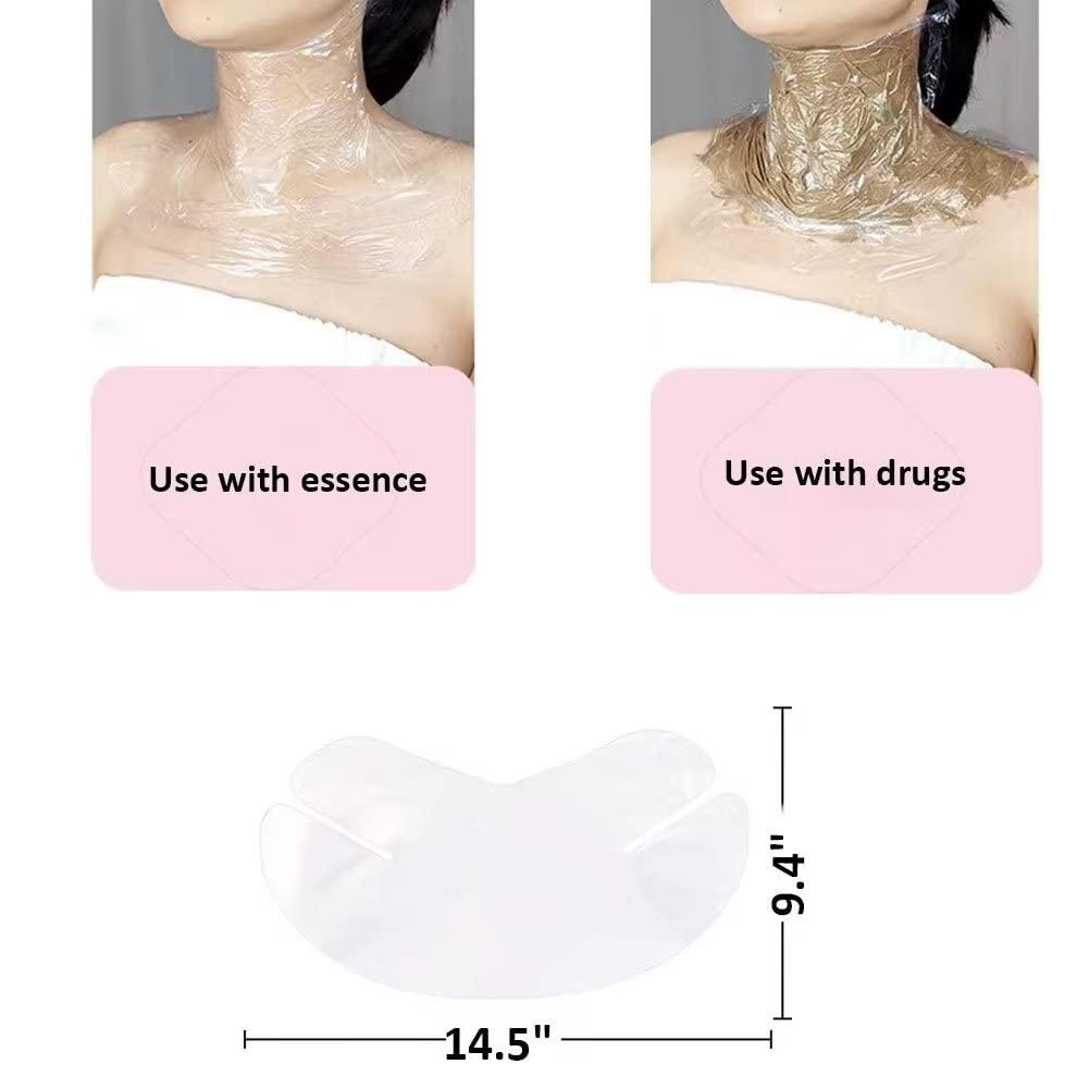 WZLL.SLSP 100-Sheet Disposable Plastic Neck Mask for DIY Neck Facial ...