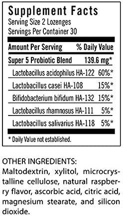 Flora Super 5 Probiotic Lozenges - 2 Billion Cells, 60 Count | Buy Now ...
