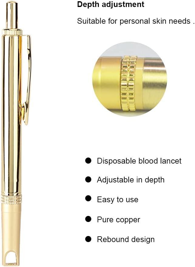 Pure Copper Blood Lancet Pen for Painless Blood Testing | Acupuncture ...